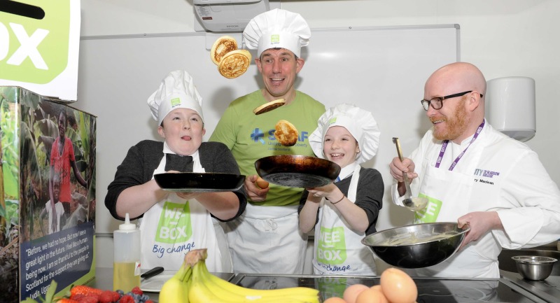 Gary Maclean makes SCIAF's WEE BOX Lent launch a flipping success | SCIAF