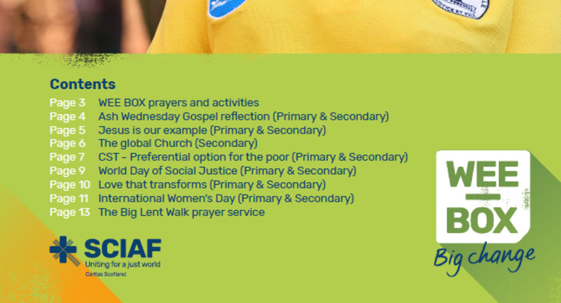 WEE BOX, BIG CHANGE Schools Resources 2024 | SCIAF